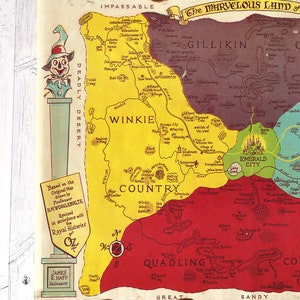 Land of OZ Map, the Wonderful Wizard of Oz Map, the Marvelous Land of OZ Map, Oz Gift, Dorothy ...