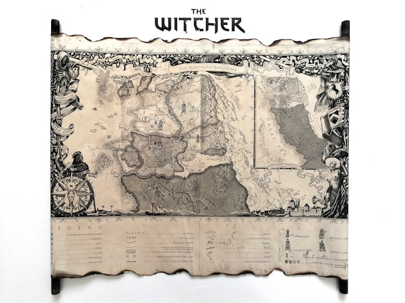 WITCHER the Northern Kingdoms the Witcher Map Cintra - Etsy