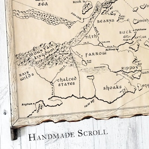 Map of Six Duchies, the Realm of the Elderlings Map on Handmade Scroll ...