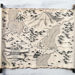 Icewind Dale Map on Handmade Scroll, Dungeons and Dragons, Faerûn - Etsy