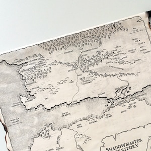 Black Company Map on Handmade Scroll – Wall Art, Book Lover Gift - Etsy