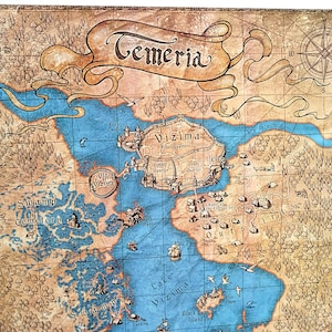 The Witcher Temeria Color Map Scroll, the Northern Kingdoms Map ...