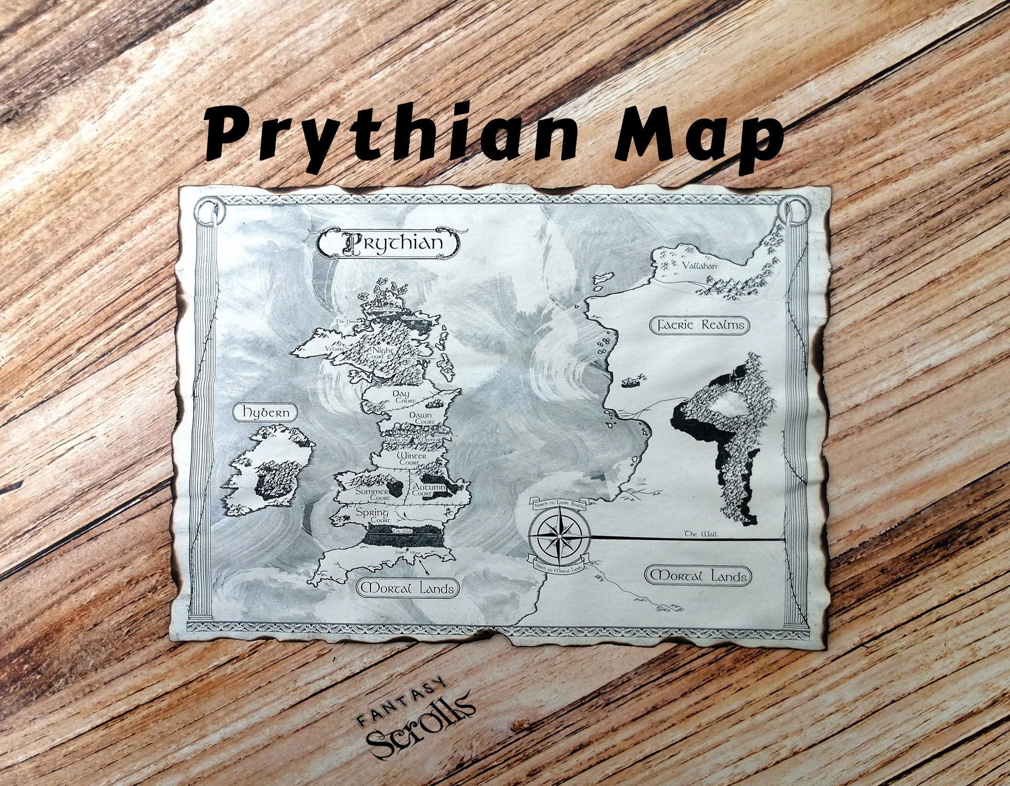 Map of Prythian ACOTAR Map Realm of Faeries Map A Court of | Etsy