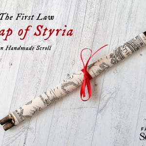 Map of Styria on Handmade Scroll, the First Law Map, the Circle of the ...