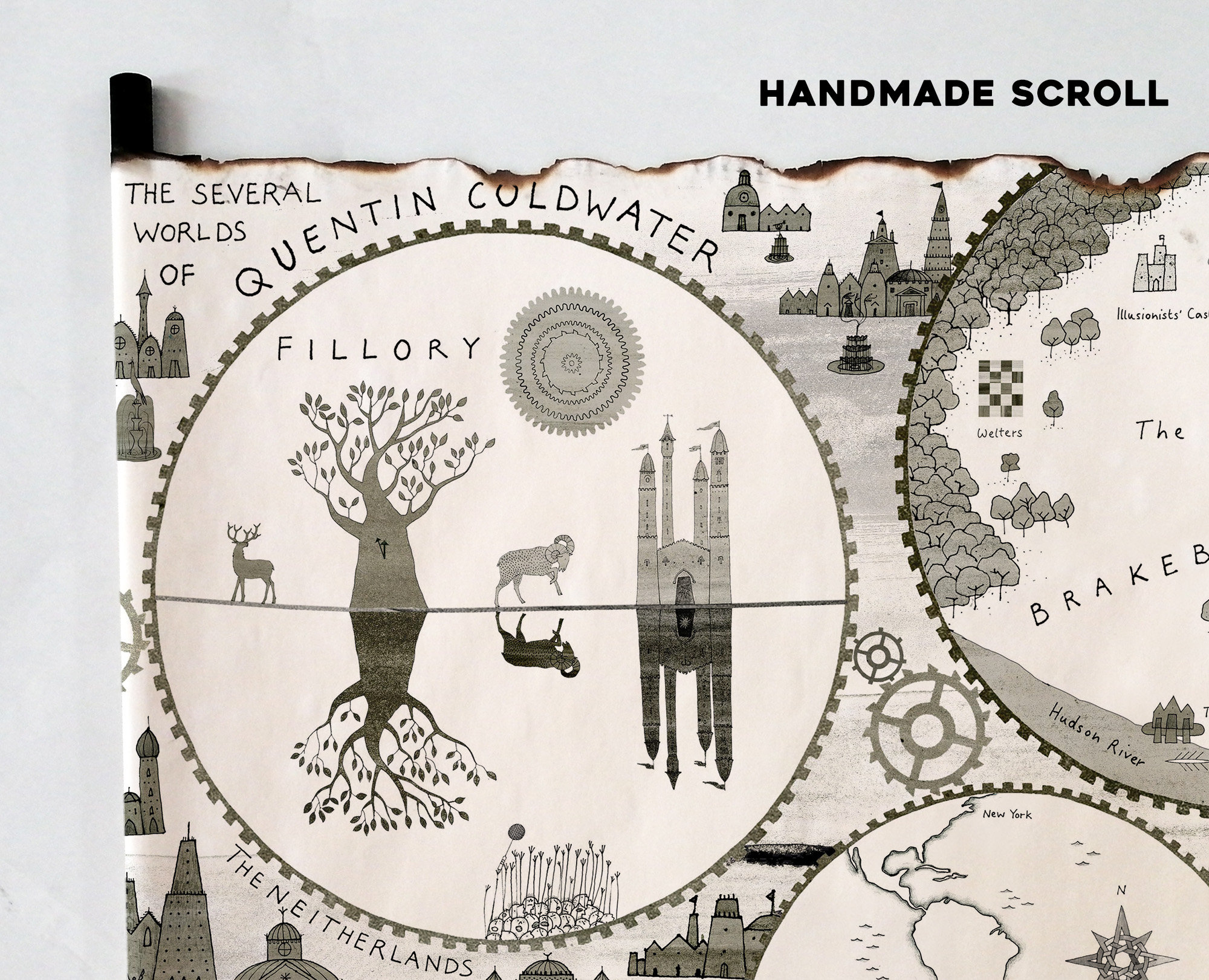The Magicians Map Scroll, Fillory and Brakebills, Fantasy Art - Etsy