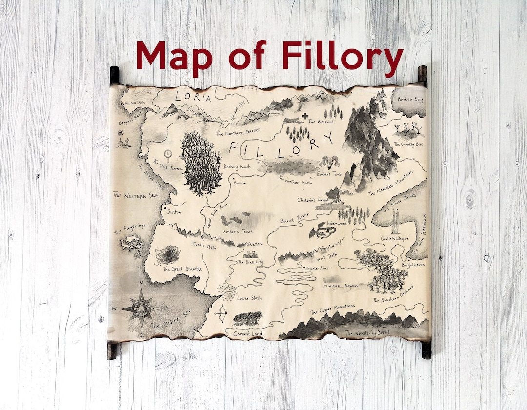 Fillory Map on Handmade Scroll, the Magicians Map, the Magician King ...