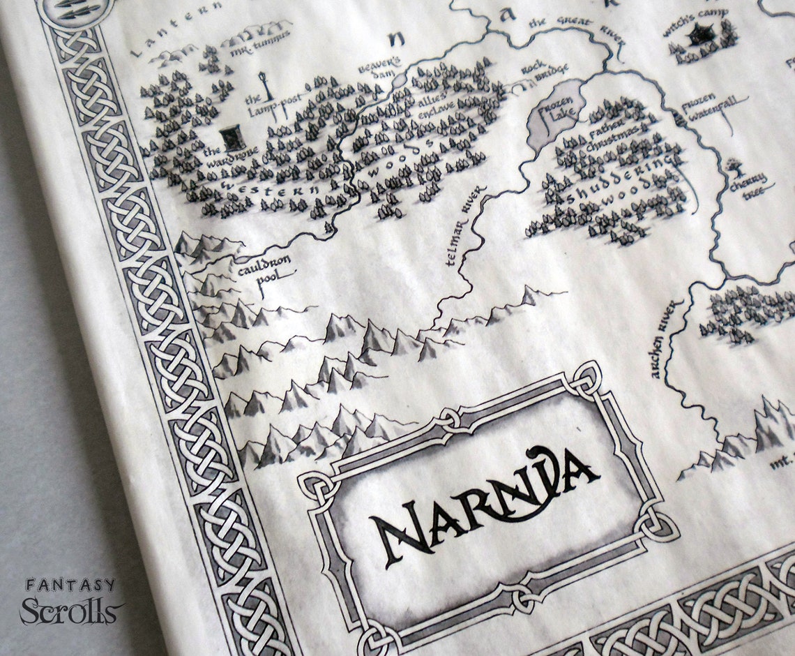 The Chronicles of Narnia Map the World of Narnia Map the - Etsy