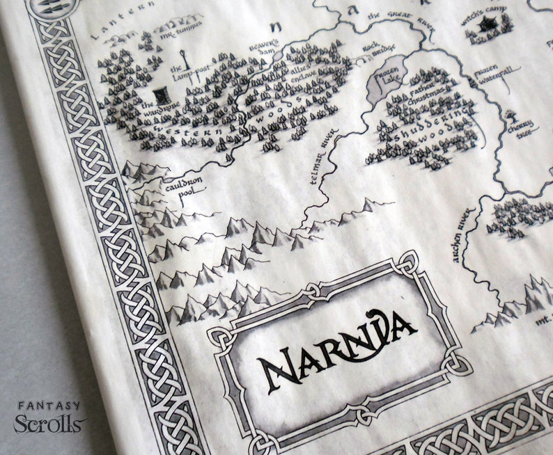 The Chronicles of Narnia Map the World of Narnia Map the - Etsy