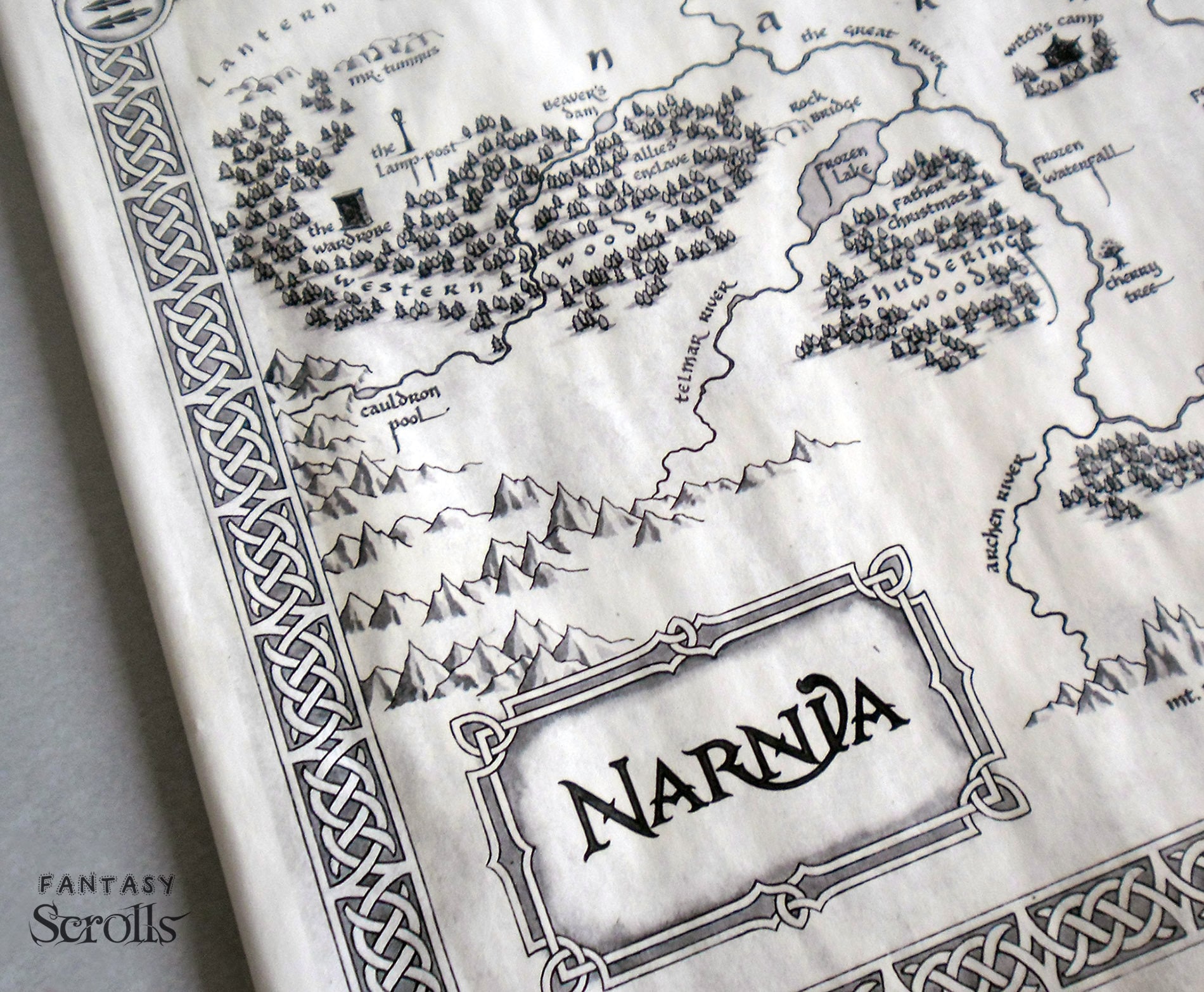 The Chronicles of Narnia Map the World of Narnia Map the | Etsy