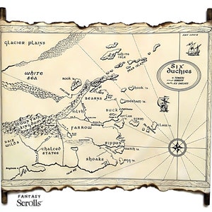 The Realm of the Elderlings, the Six Duchies Map, Robin Hobb's the ...