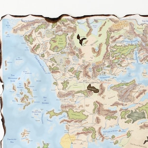Map of Faerûn - Present Day on Handmade Scroll, Dnd Map, Continent ...