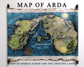 Map of Middle Earth - Etsy