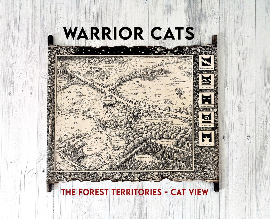 Warrior Cats BEST GIFT - the Forest Territories Map, the Prophecies ...