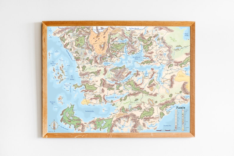 Faerûn Map Forgotten Realms Map Dnd Map of Faerun Map of - Etsy UK
