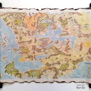 Faerûn Scroll Map, Forgotten Realms, Dungeons and Dragons - Etsy