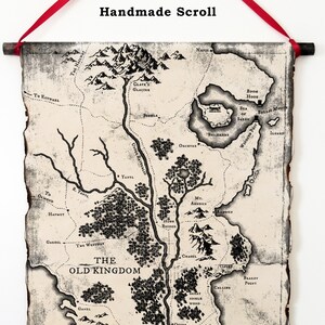 Abhorsen Map, Sabriel Book Map, the Old Kingdom Map on Handmade Scroll ...