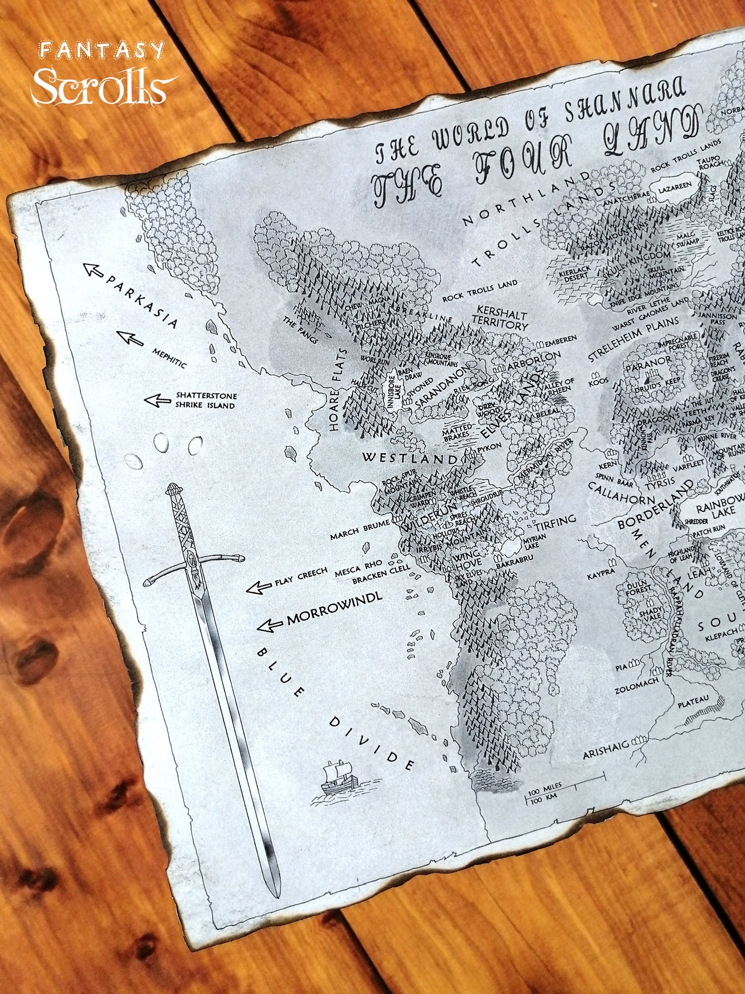 The Four Lands Shannara Map the Realm of Shannara Map the - Etsy Hong Kong