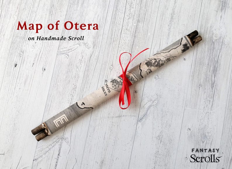Handmade Otera Map Scroll, the Gilded Ones, Fantasy Art - Etsy