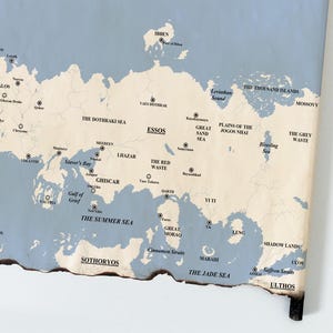 FREE SHIPPING - Color Map of Essos and Westeros on Handmade Scroll ...