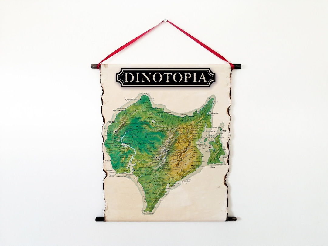 Dinotopia Map, the World Beneath Map, Dinotopia Island Map, First ...