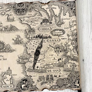 Grishaverse World Map on Handmade Scroll, Shadow and Bone Map, Six of ...