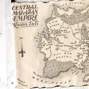 Central Malazan Empire Map on Handmade Scroll, Malazan Book of the ...