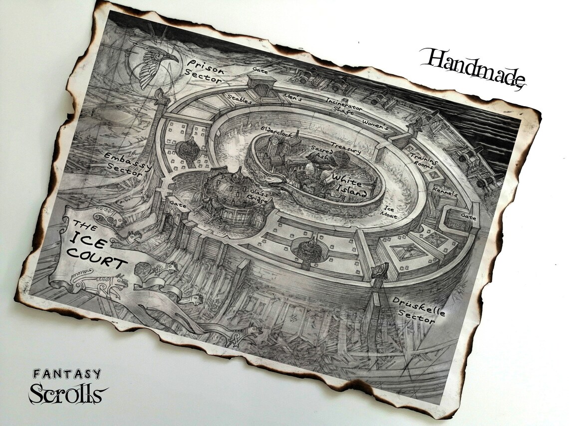 The Grishaverse Map of the Ice Court Shadow and Bone Map - Etsy