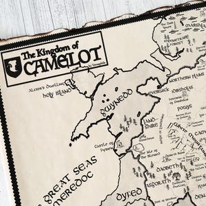 The Kingdom of Camelot Map, the Kingdoms of Albion, King Arthur and ...