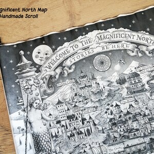 Caraval Universe Map on Handmade Scroll, Fantasy Art, Bookish Gift - Etsy