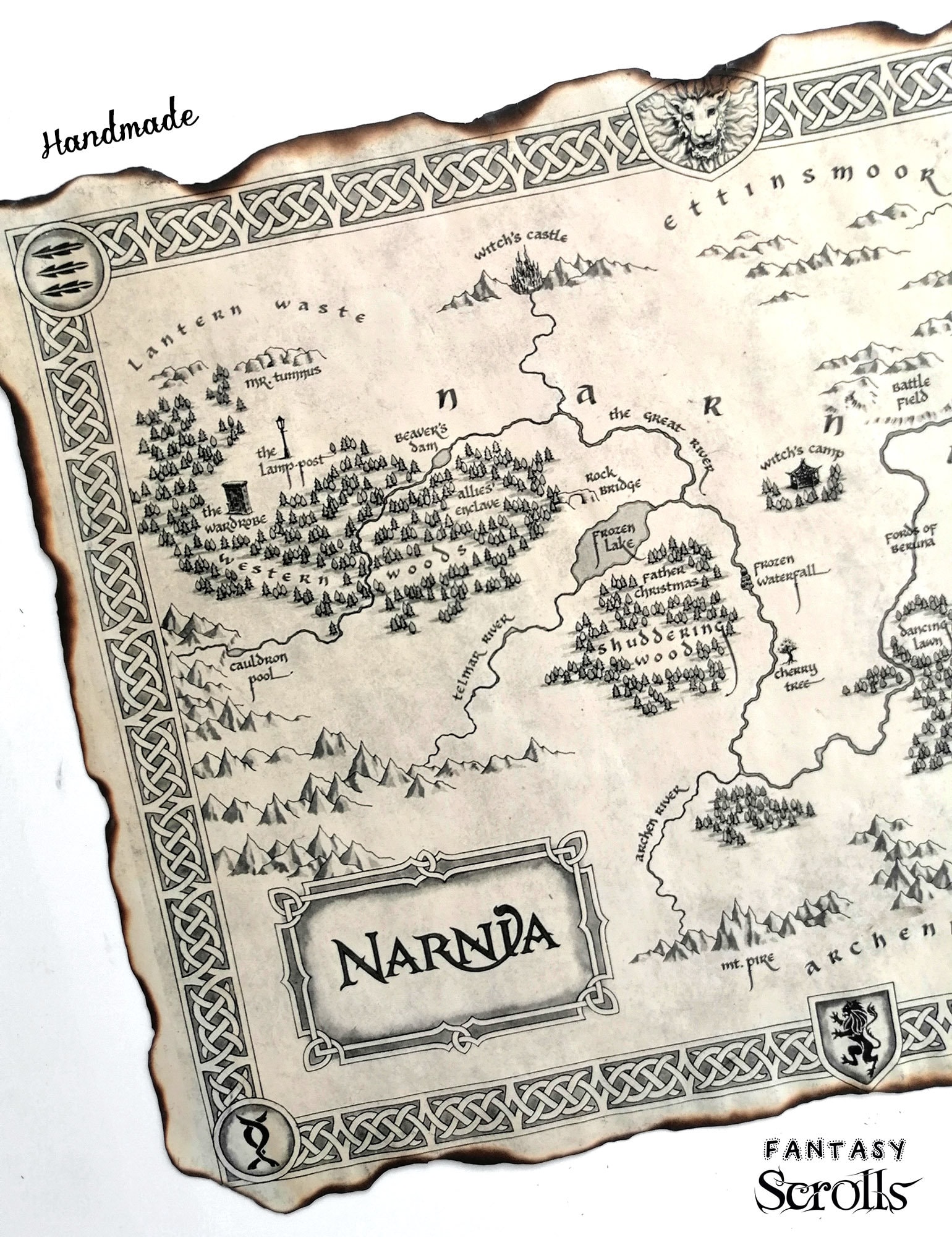 The Chronicles of Narnia Map the World of Narnia Map the - Etsy