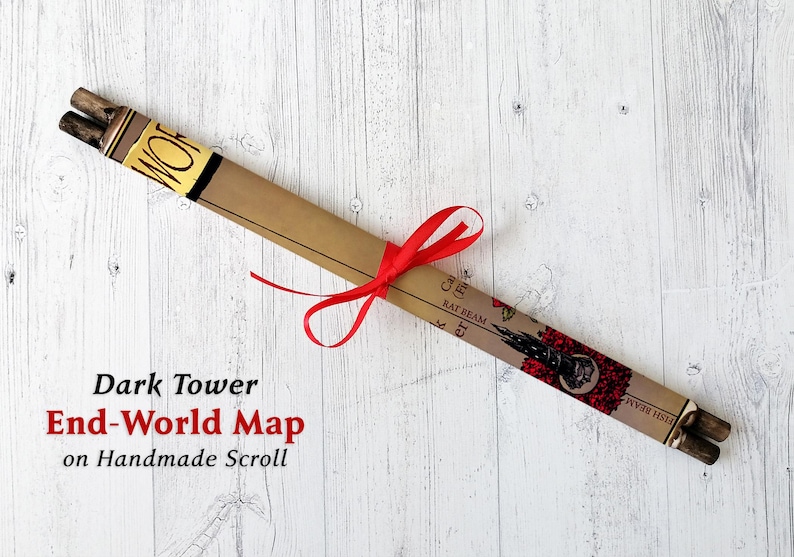Dark Tower Map - Handmade Scroll – End-world Map, Roland's World ...
