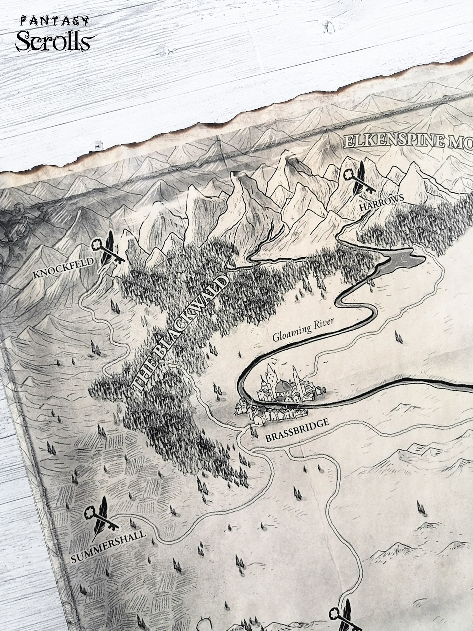 Sorcery of Thorns Map on Handmade Scroll Kingdom of - Etsy