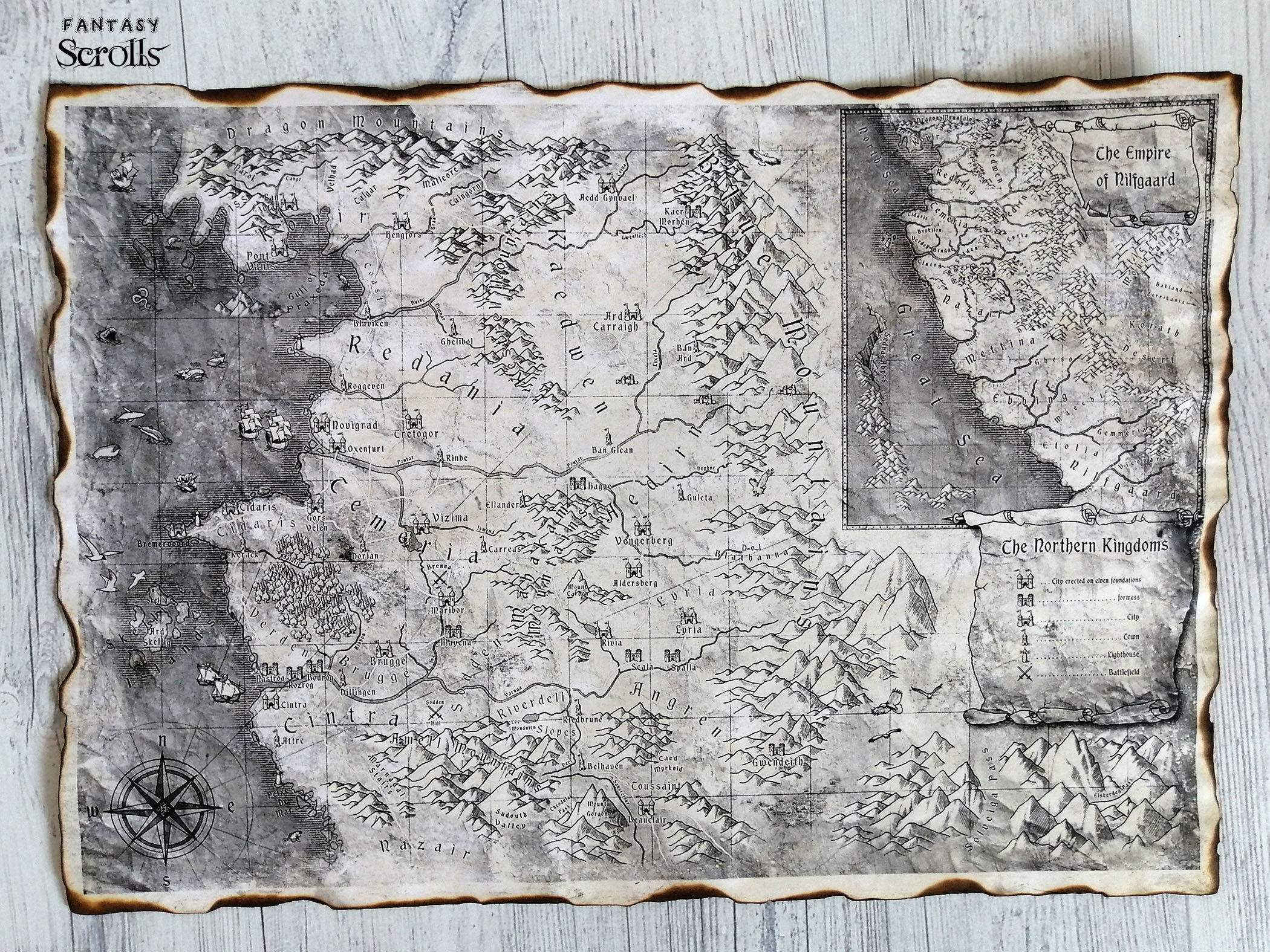 The WITCHER the Empire of Nilfgard Map the Northern Kingdoms - Etsy ...