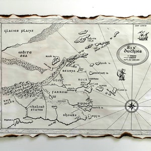 The Realm of the Elderlings, the Six Duchies Map, Robin Hobb's the ...