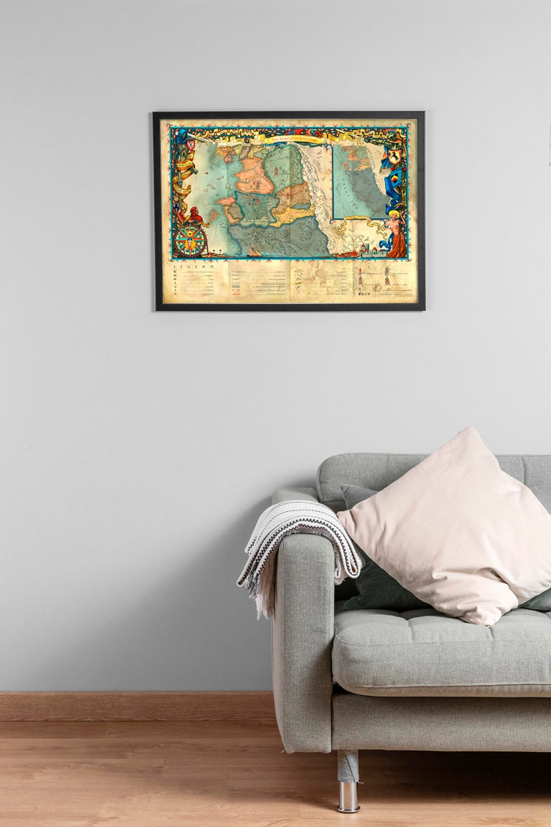 Map of the Northern Kingdoms Poster, Witcher World, Home Decor, Wall ...