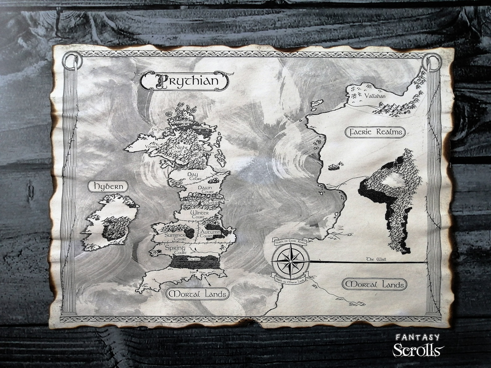 Map of Prythian ACOTAR Map Realm of Faeries Map A Court of | Etsy