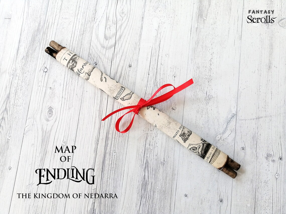 Endling Series Map, Handmade Nedarra Kingdom Scroll - Etsy
