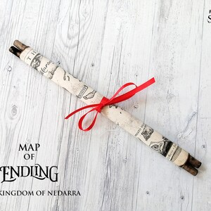 Endling Map on Handmade Scroll, the Kingdom of Nedarra Map, Endling ...