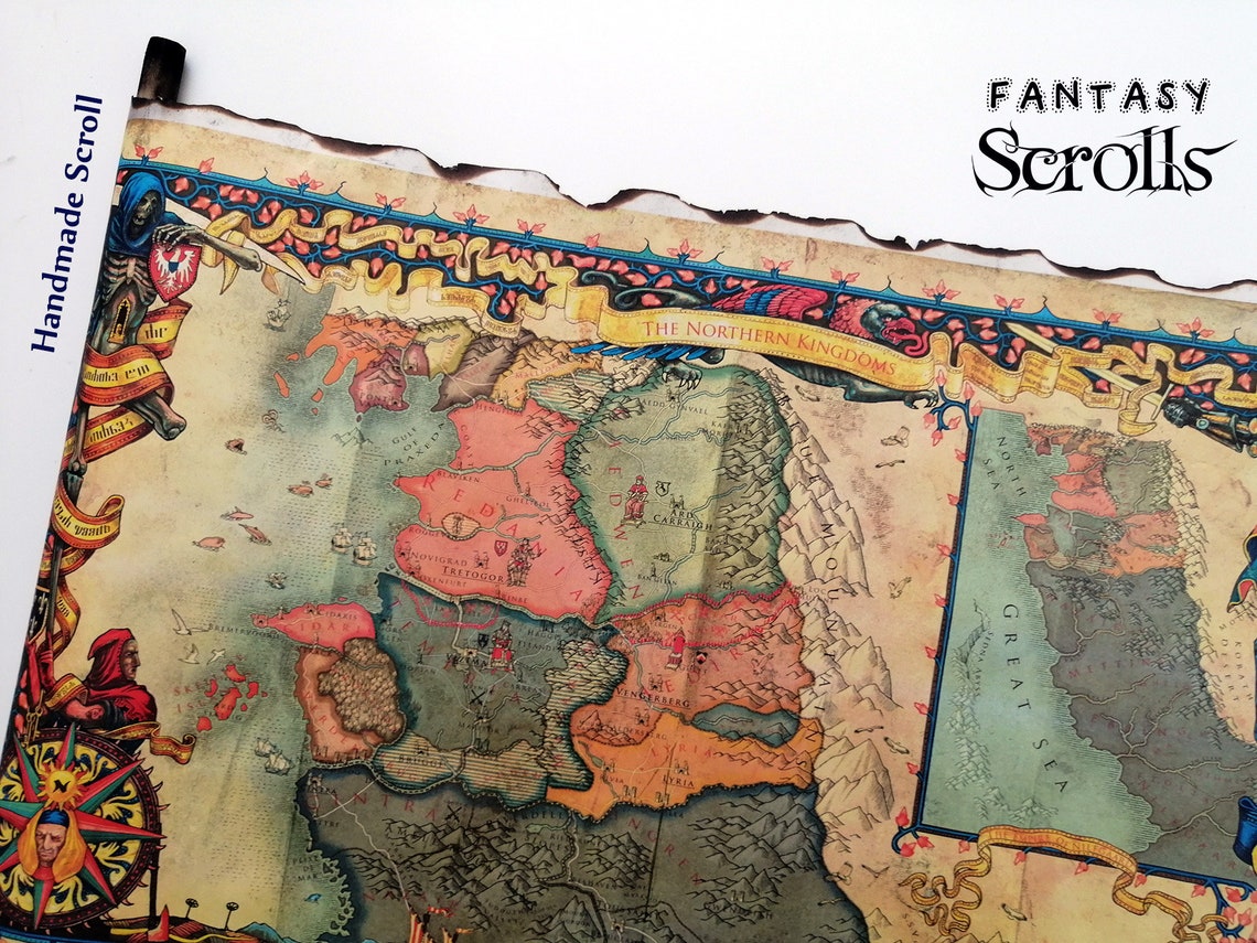 The Witcher Color Map of the Northern Kingdoms World of - Etsy