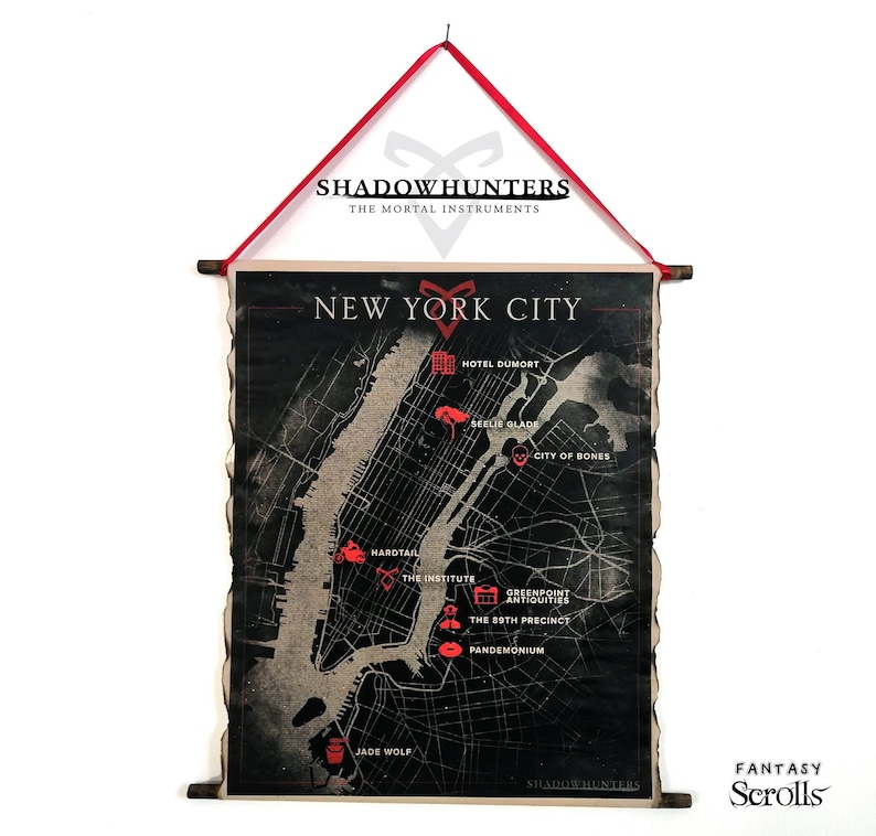 The Mortal Instruments New York City Map Shadowhunters Map - Etsy