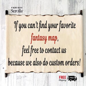 Witcher Map Handmade Scroll Poster, Northern Realms the Witcher Map ...