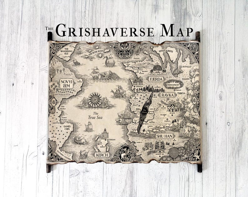 Shadow and Bone Map Print, Grishaverse Art, Ravka Fantasy Map - Etsy