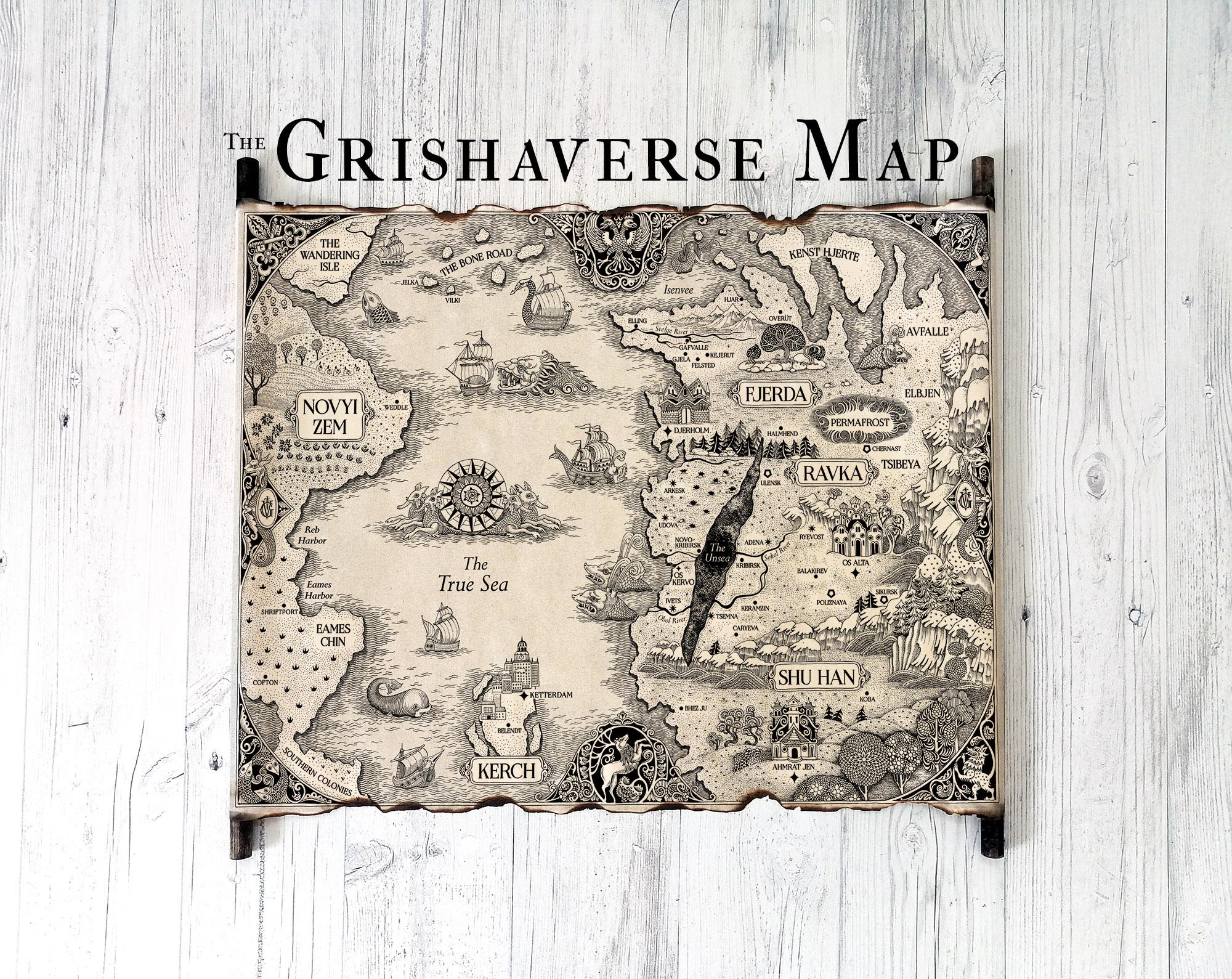 Shadow and Bone Map Print, Grishaverse Art, Ravka Fantasy Map - Etsy