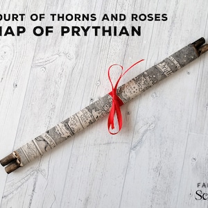 FREE SHIPPING - Prythian Map, Acotar Map on Handmade Scroll, A Court of ...