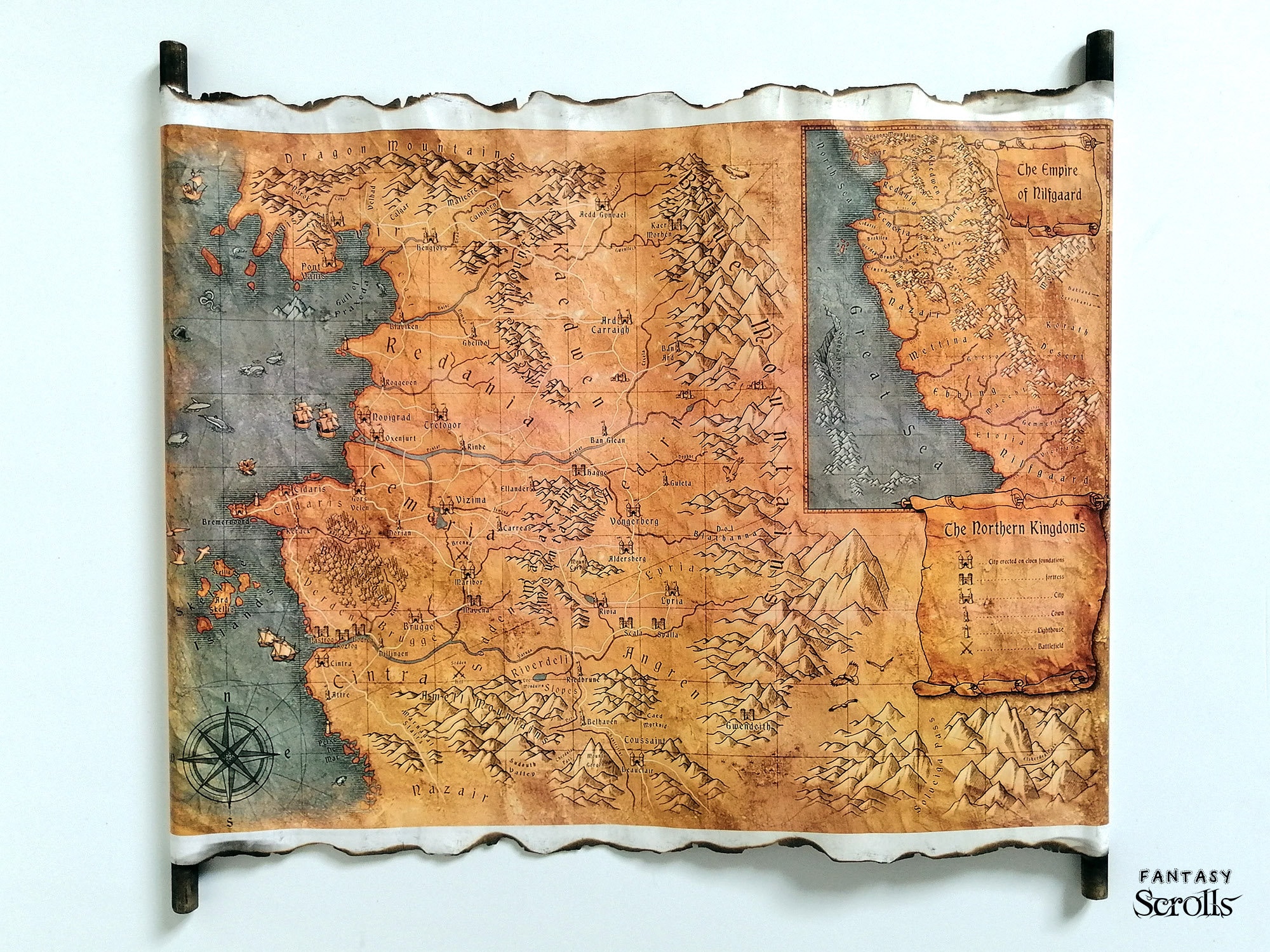 The Northern Kingdoms the Empire of Nilfgard the Witcher - Etsy UK