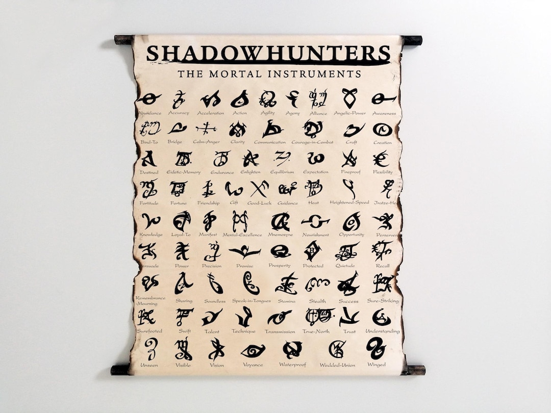 All Shadowhunters Runes on Handmade Scroll Poster, the Shadowhunters ...