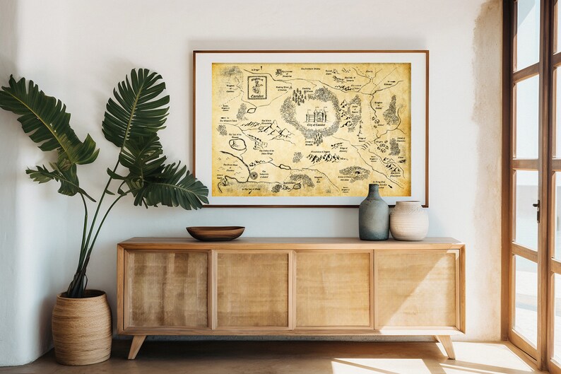Camelot Map Poster – King Arthur's Kingdom Art Print - Etsy