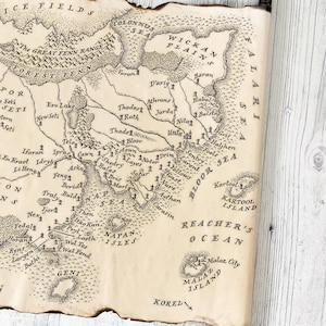 Central Malazan Empire Map on Handmade Scroll, Book of the Fallen World ...