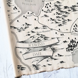 Icewind Dale Map on Handmade Scroll, Dungeons and Dragons, Faerûn - Etsy