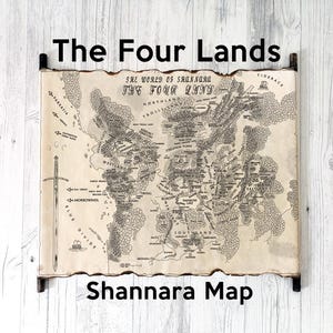 Shannara Four Lands Map, Fantasy Book Series Art Print - Etsy